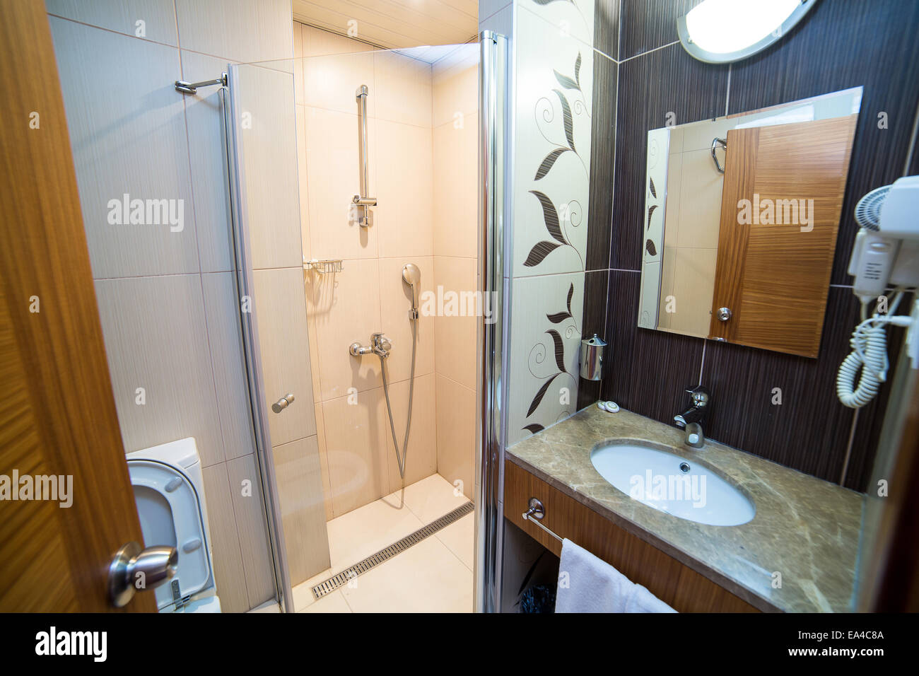 Bathroom, WC, toilet, lavatory room interior design Stock Photo - Alamy