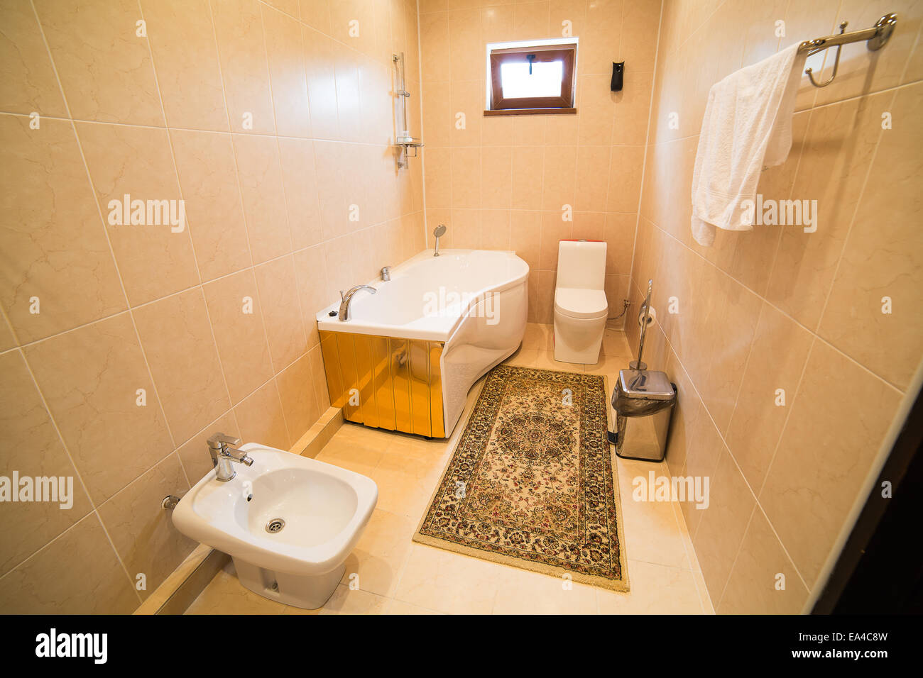Bathroom, WC, toilet, lavatory room interior design Stock Photo - Alamy