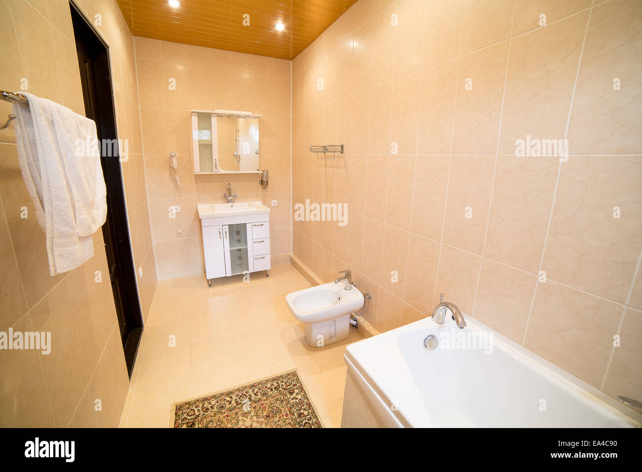 Bathroom, WC, toilet, lavatory room interior design Stock Photo - Alamy