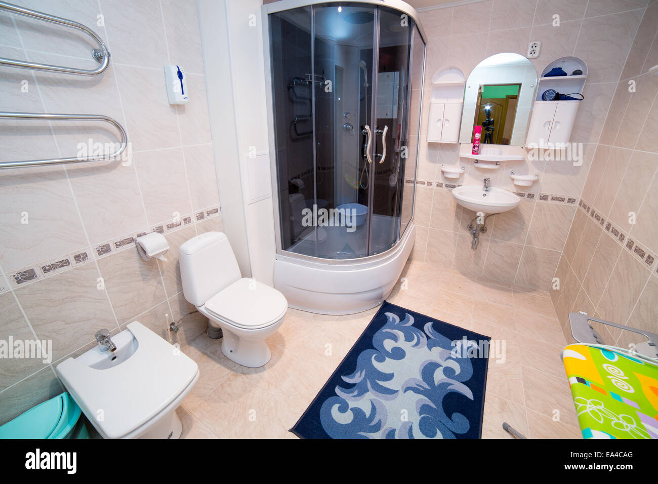 Bathroom, WC, toilet, lavatory room interior design Stock Photo - Alamy