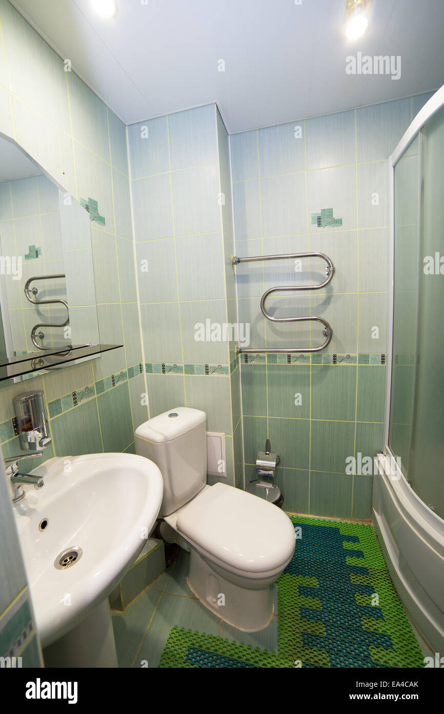 Bathroom, WC, toilet, lavatory room interior design Stock Photo - Alamy