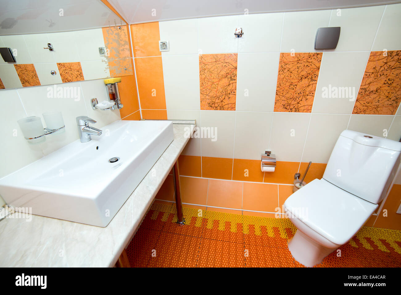Bathroom, WC, toilet, lavatory room interior design Stock Photo - Alamy