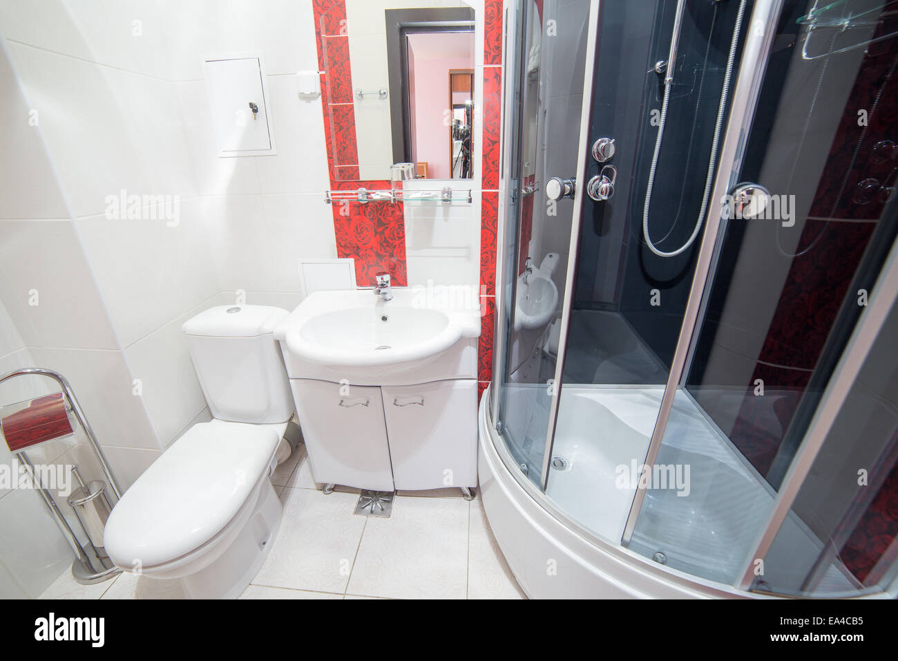 Bathroom, WC, toilet, lavatory room interior design Stock Photo - Alamy