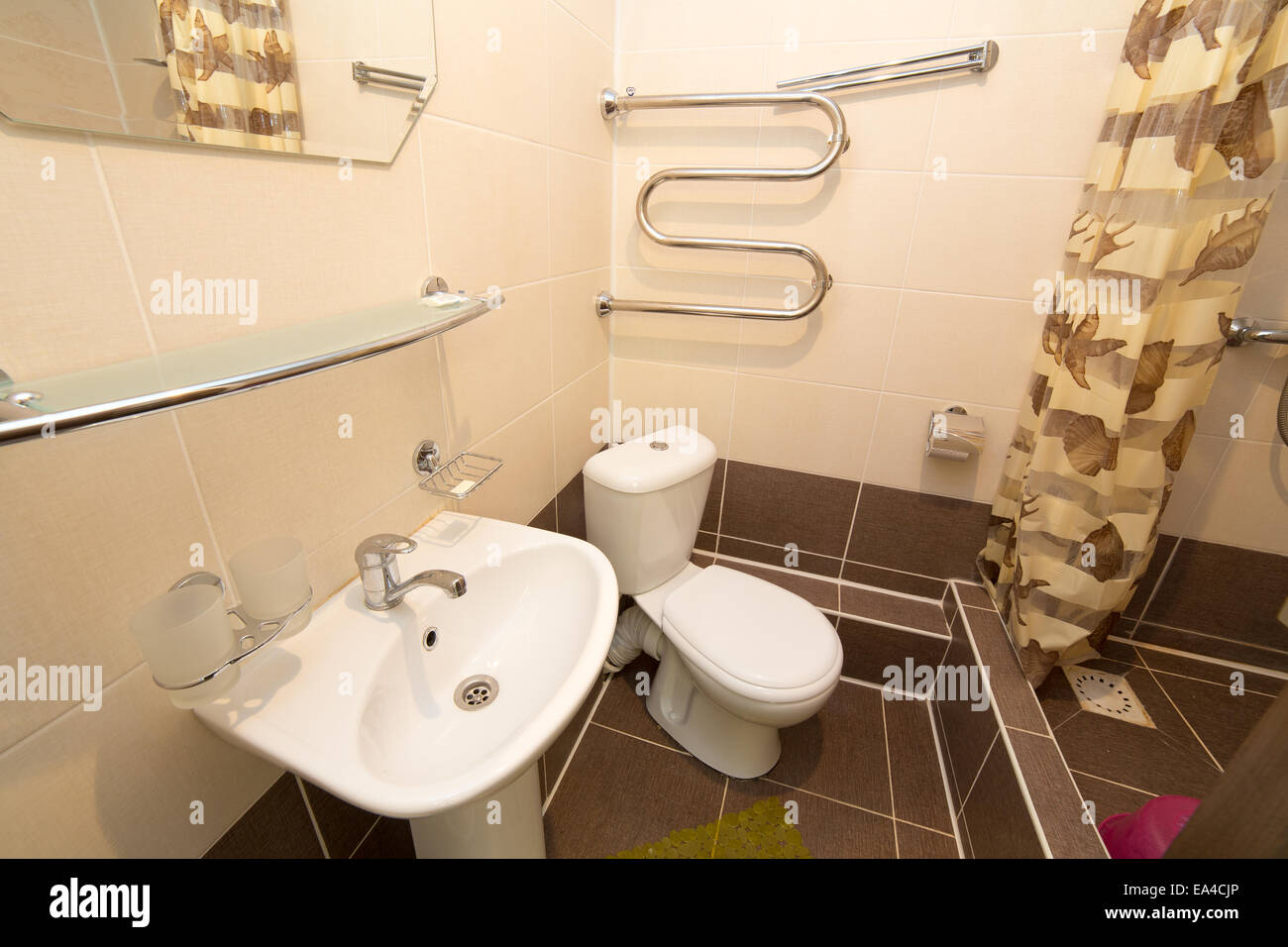 Bathroom, WC, toilet, lavatory room interior design Stock Photo - Alamy