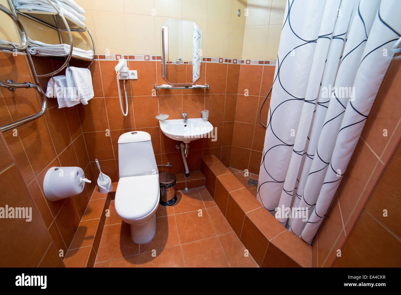 Bathroom, WC, toilet, lavatory room interior design Stock Photo - Alamy