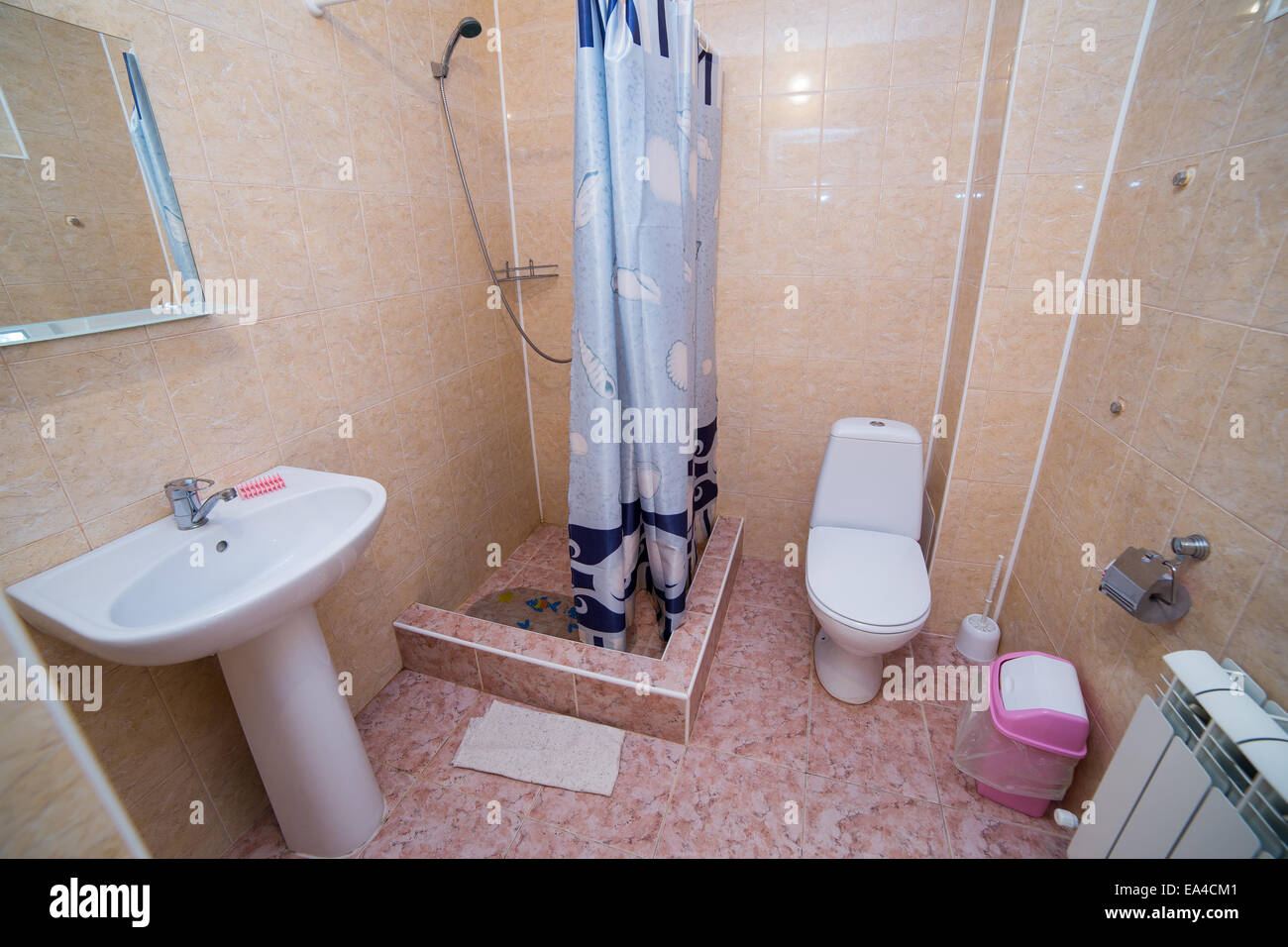 Bathroom, WC, toilet, lavatory room interior design Stock Photo - Alamy