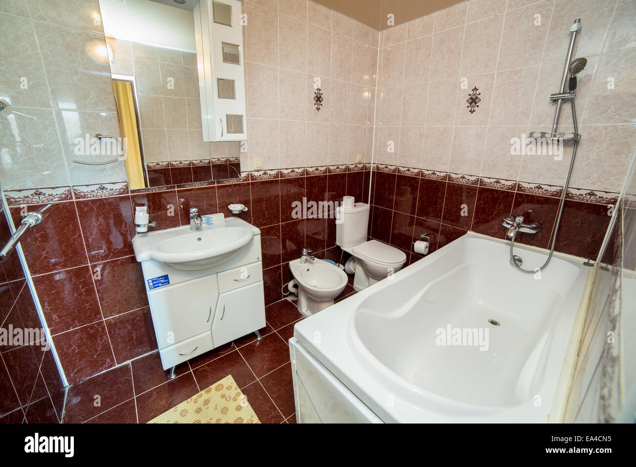 Bathroom, WC, toilet, lavatory room interior design Stock Photo - Alamy