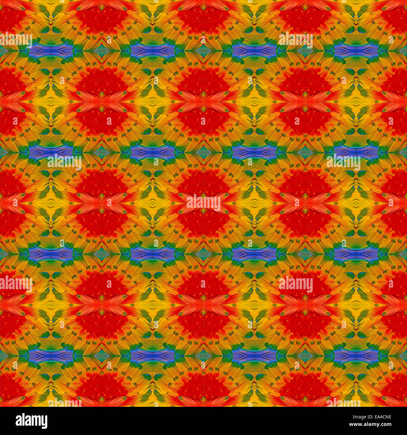 Beautiful background seamless pattern made from Scarlet Macaw feathers ...