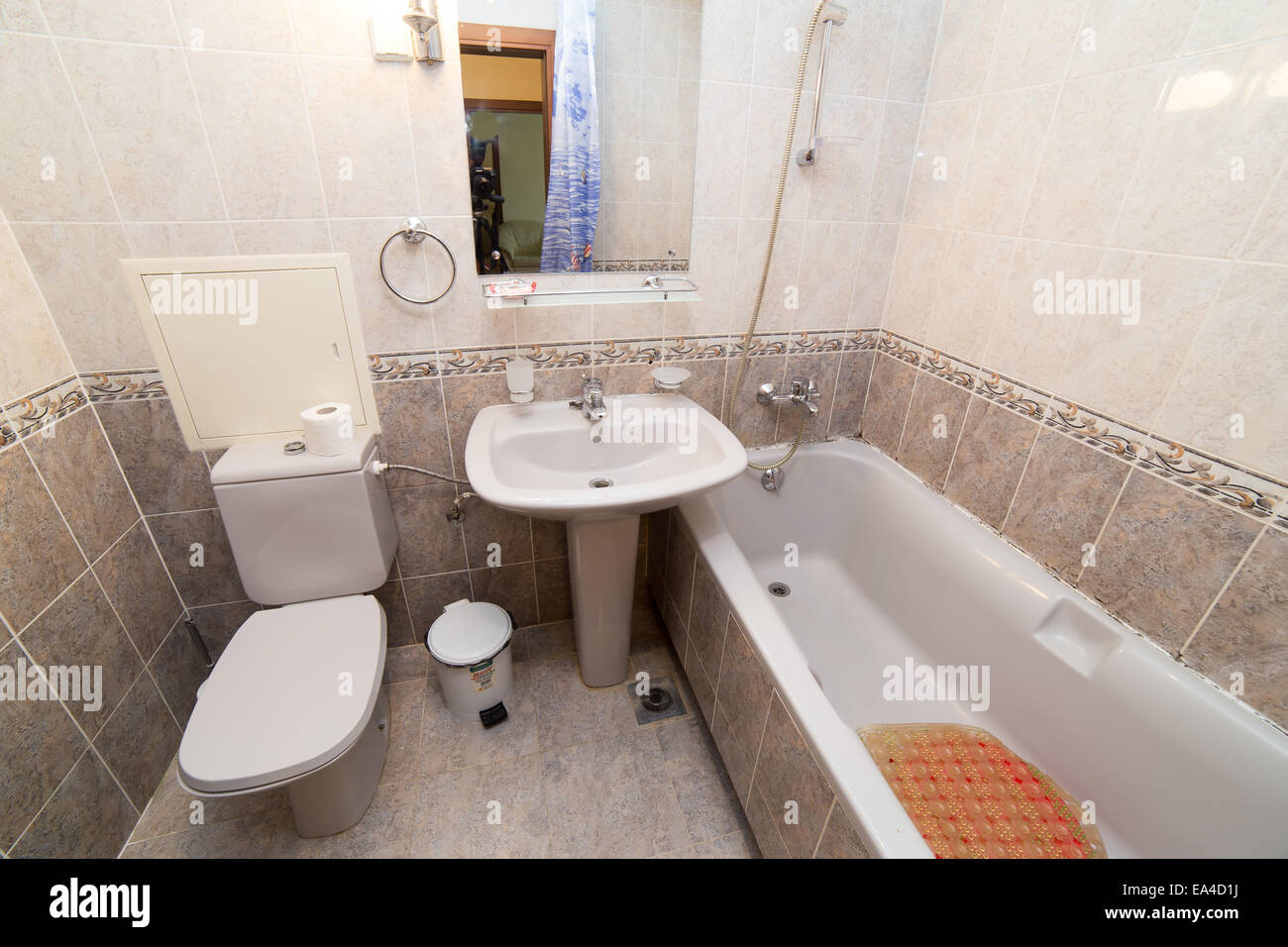 Bathroom, WC, toilet, lavatory room interior design Stock Photo - Alamy