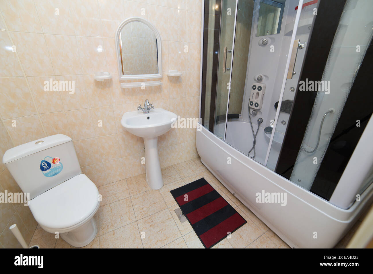 Bathroom, WC, toilet, lavatory room interior design Stock Photo - Alamy