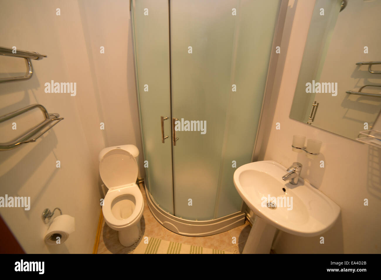 Bathroom, WC, toilet, lavatory room interior design Stock Photo - Alamy