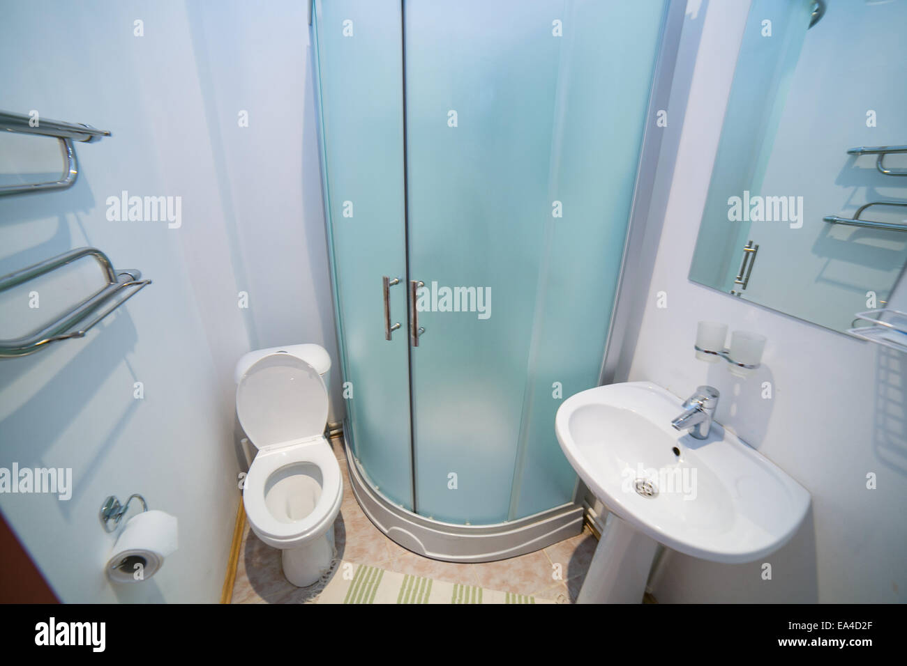 Bathroom, WC, toilet, lavatory room interior design Stock Photo - Alamy