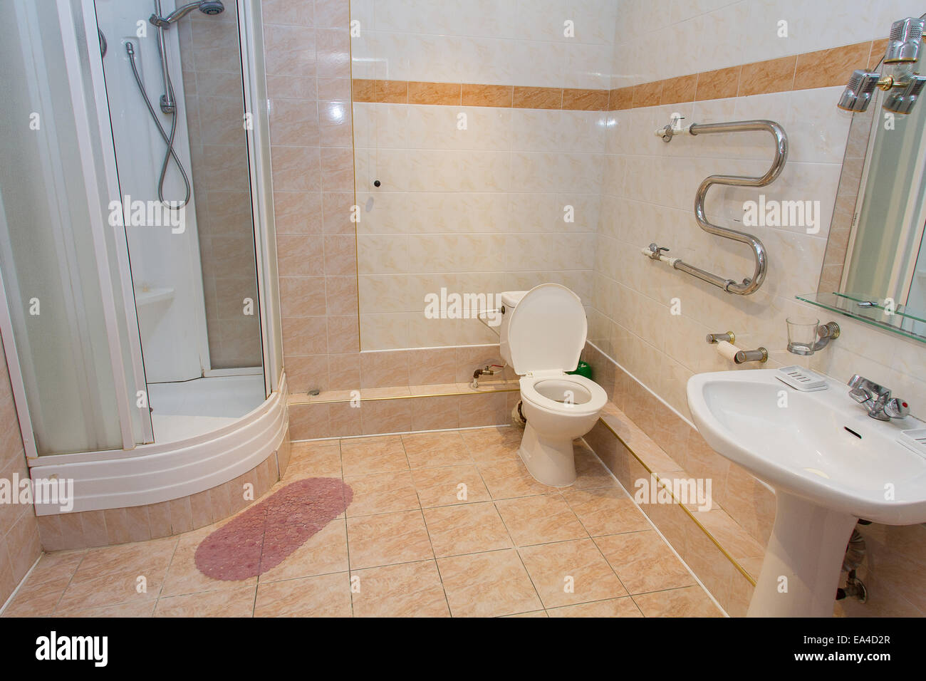 Bathroom, WC, toilet, lavatory room interior design Stock Photo - Alamy