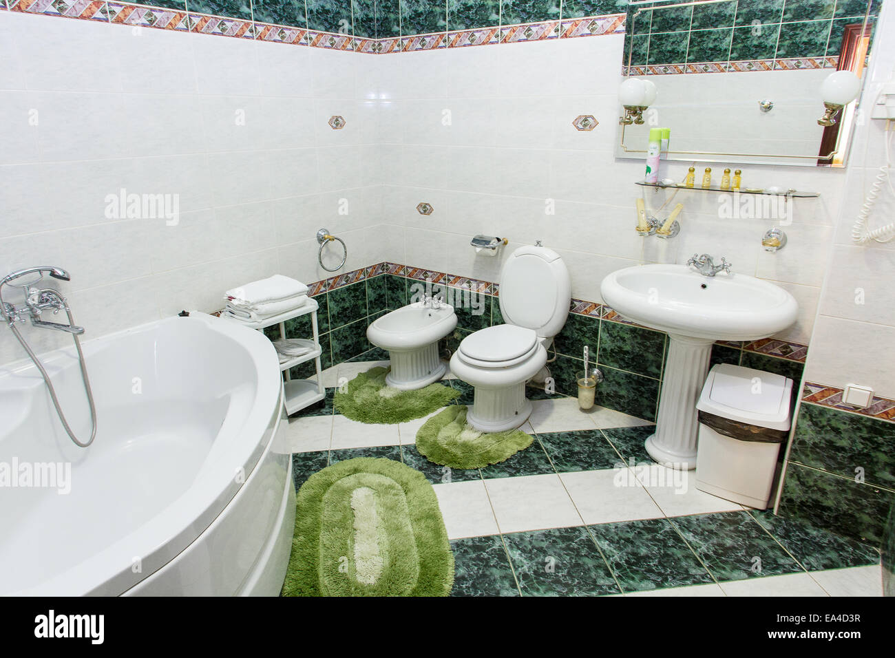 Bathroom, WC, toilet, lavatory room interior design Stock Photo - Alamy