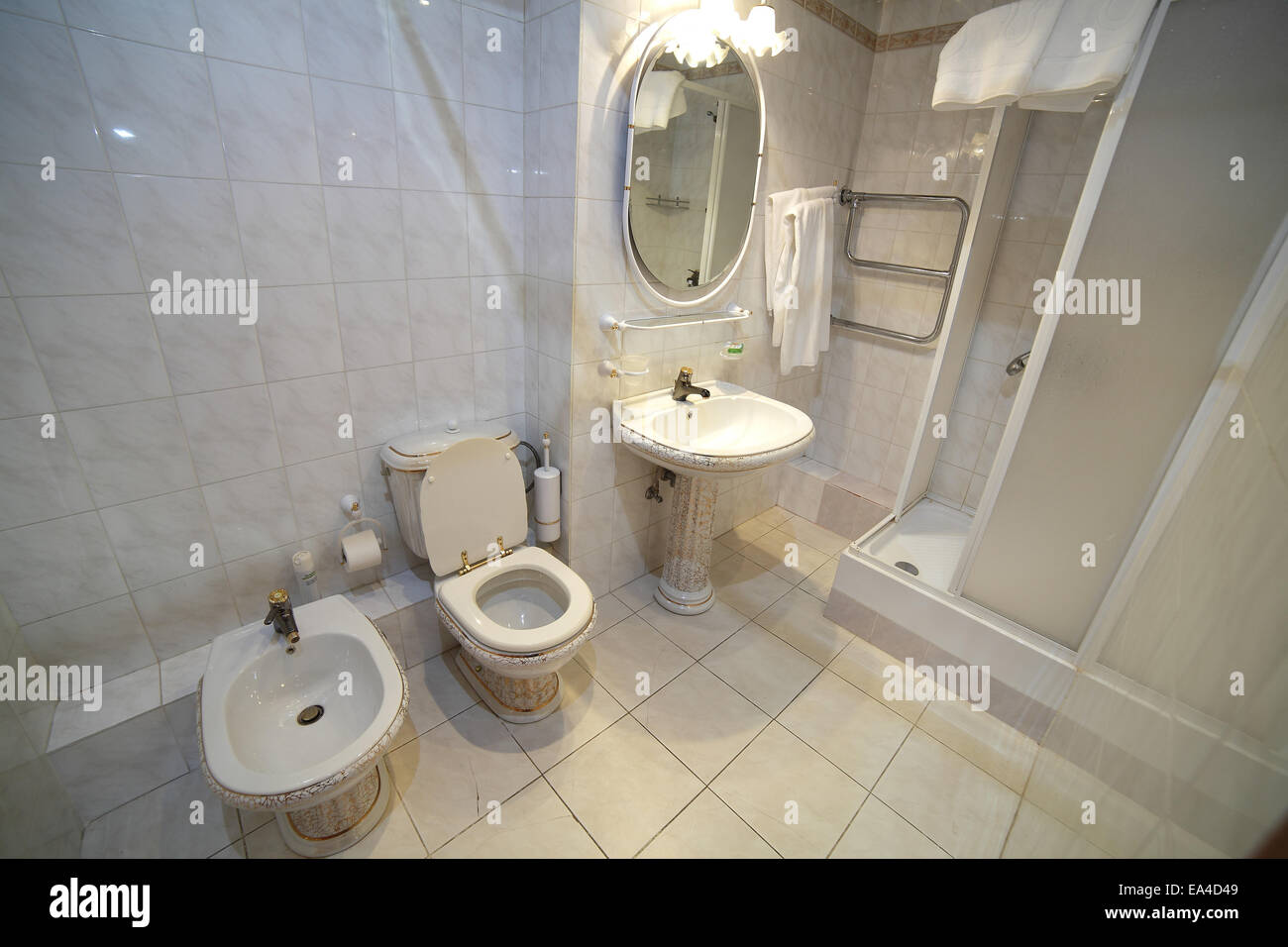 Bathroom, WC, toilet, lavatory room interior design Stock Photo - Alamy