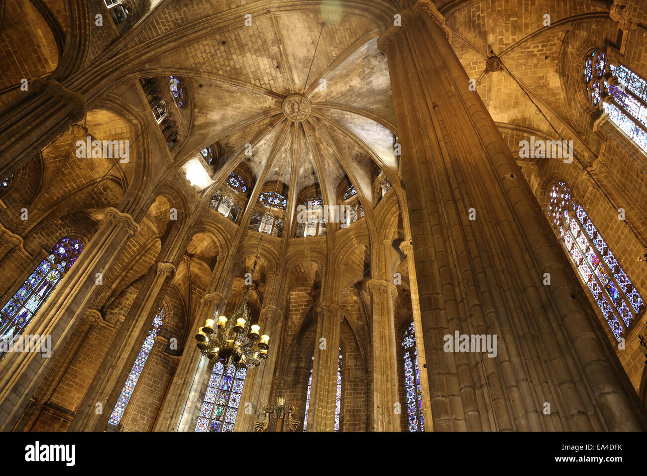 Spain. Catalonia. Barcelona Cathedral. Inside. Apse. 13th century Stock ...
