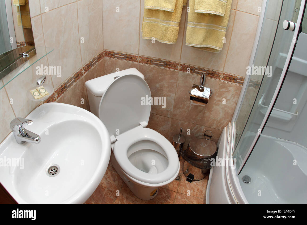 Bathroom, WC, toilet, lavatory room interior design Stock Photo - Alamy