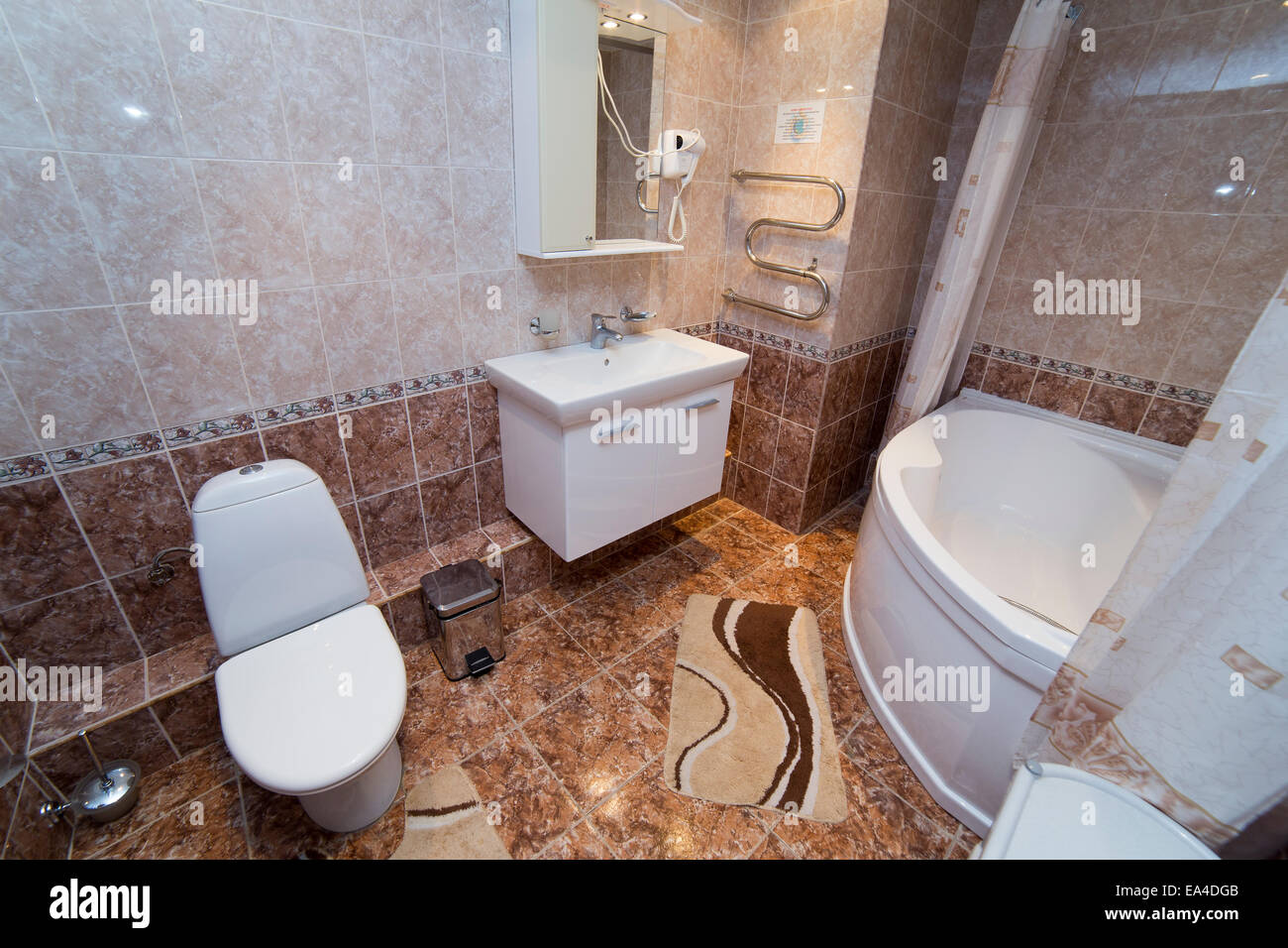 Bathroom, WC, toilet, lavatory room interior design Stock Photo - Alamy