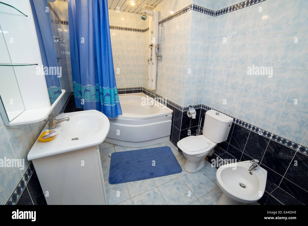 Bathroom, WC, toilet, lavatory room interior design Stock Photo - Alamy