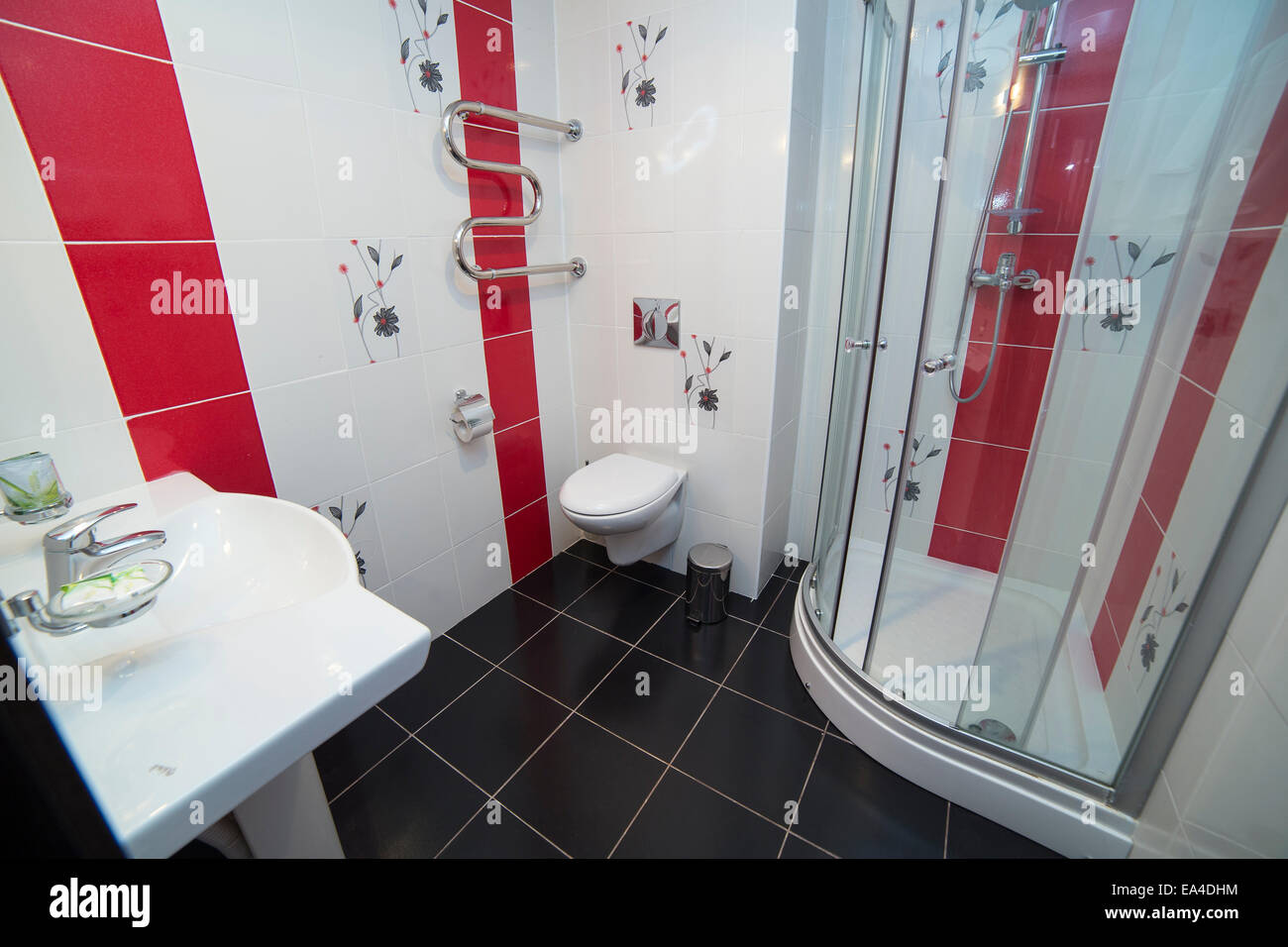 Bathroom, WC, toilet, lavatory room interior design Stock Photo - Alamy