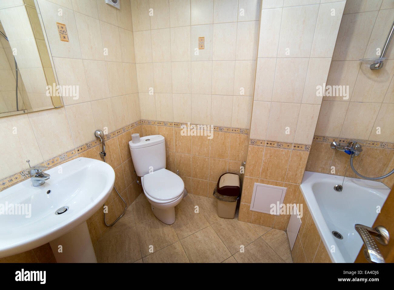 Bathroom, WC, toilet, lavatory room interior design Stock Photo - Alamy