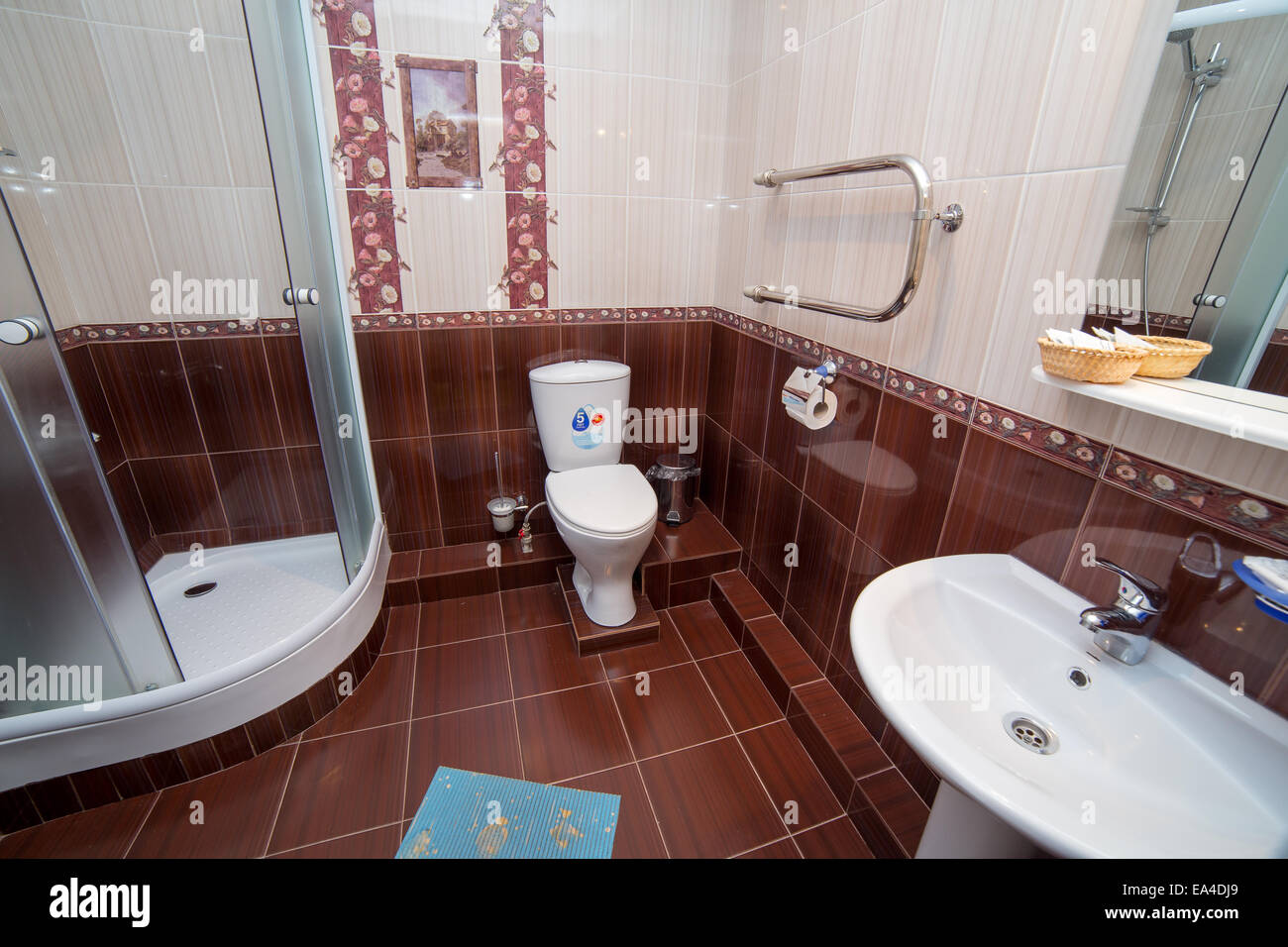 Bathroom, WC, toilet, lavatory room interior design Stock Photo - Alamy