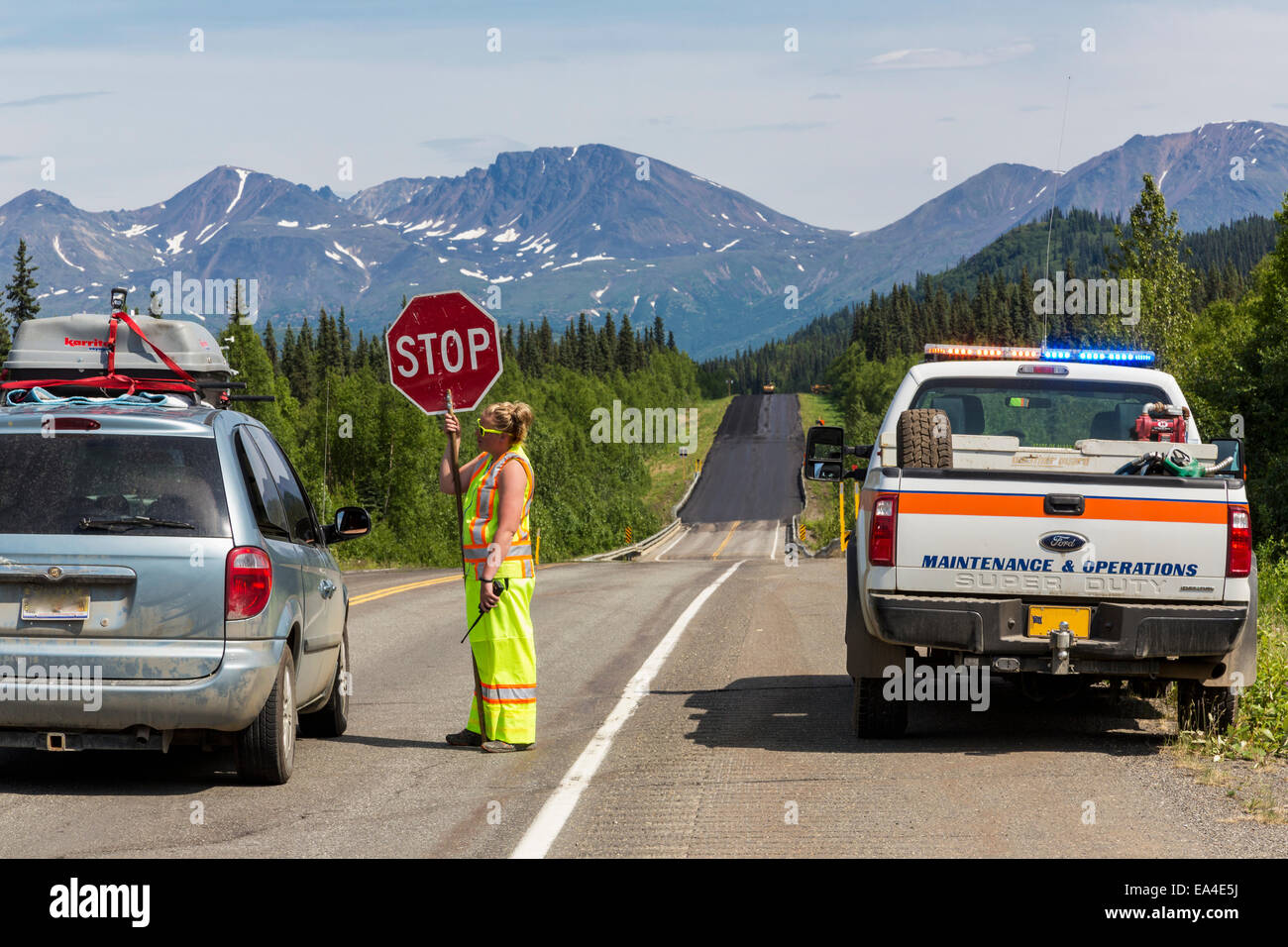Flagger Sign High Resolution Stock Photography and Images - Alamy