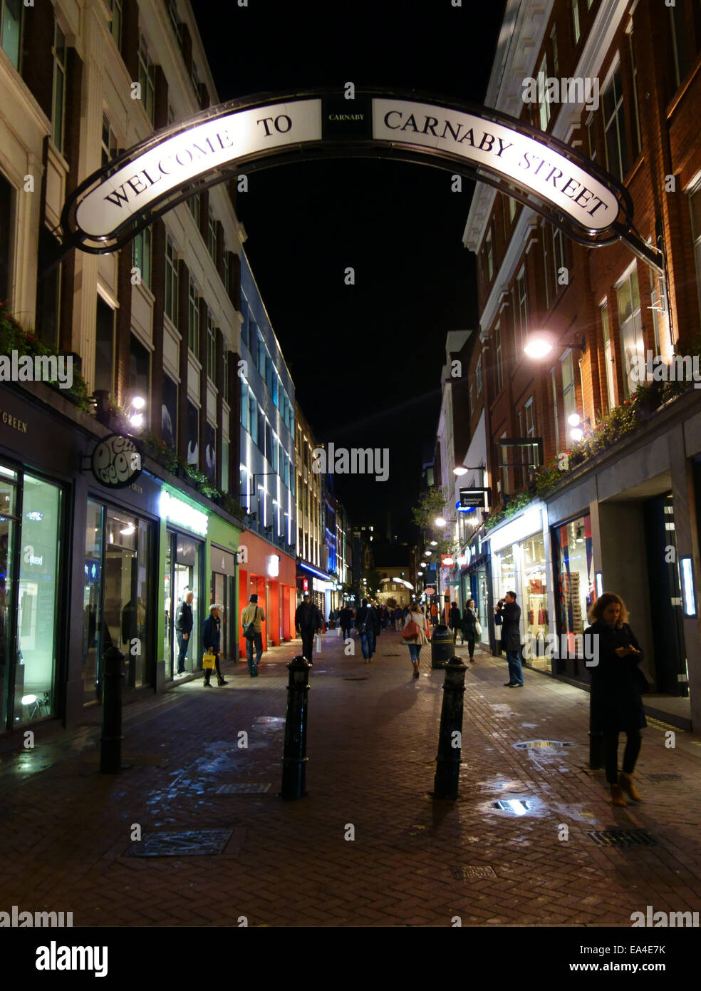 Carnaby Street, London at night Stock Photo - Alamy