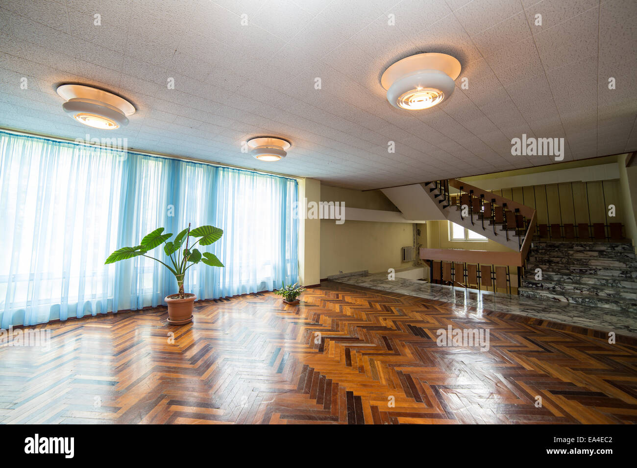 Hotel reception hall interior Stock Photo - Alamy