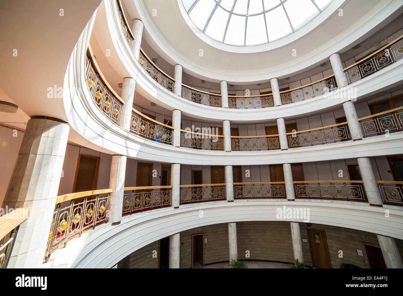 Hotel reception hall interior Stock Photo - Alamy