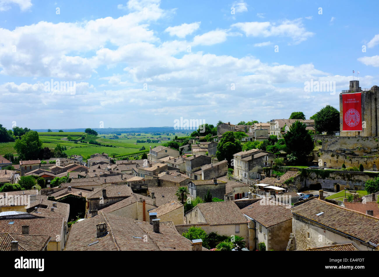 The village of St Emilion Stock Photo - Alamy