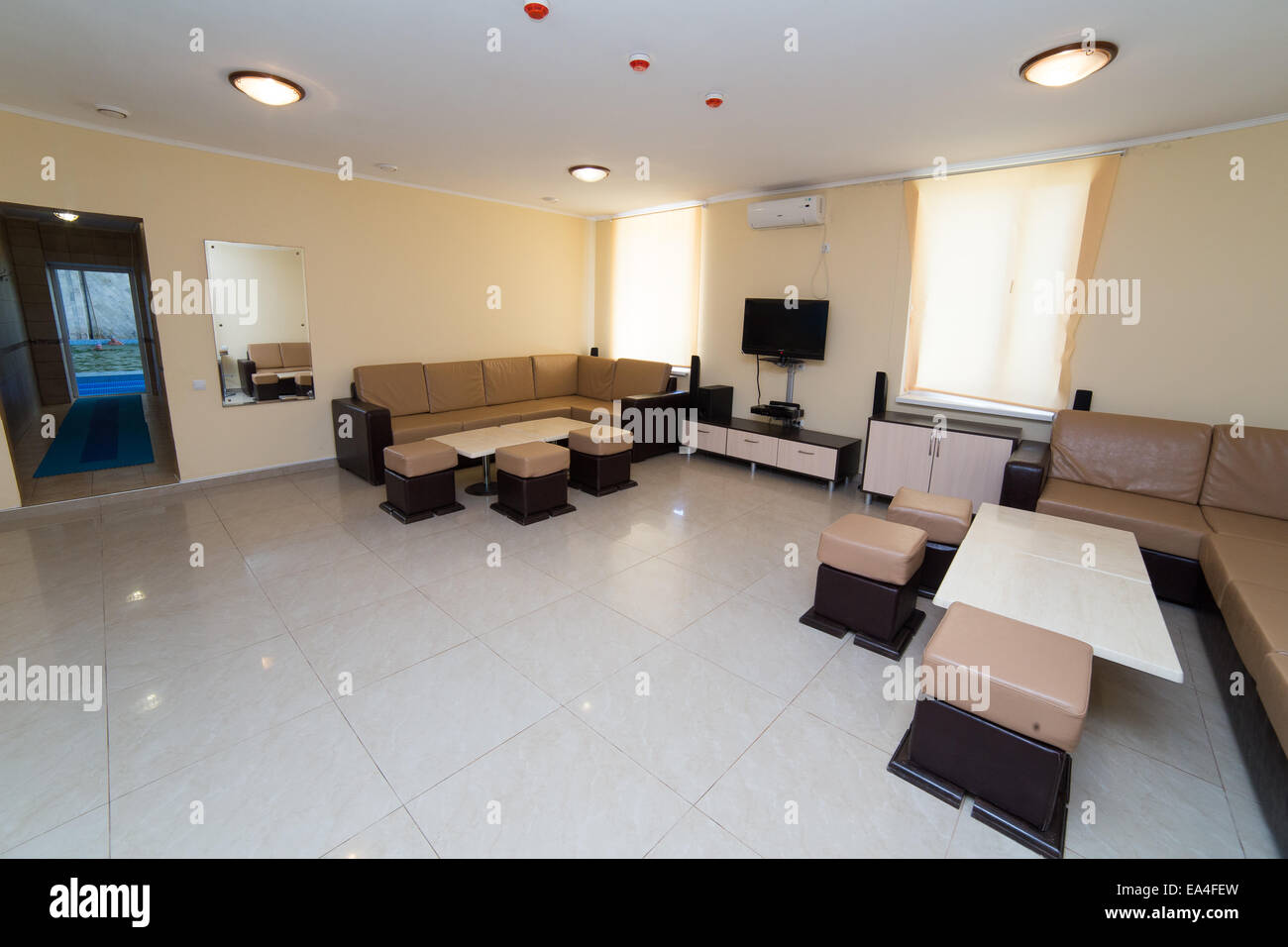 Luxury lobby in hotel, reception hall interior design Stock Photo - Alamy