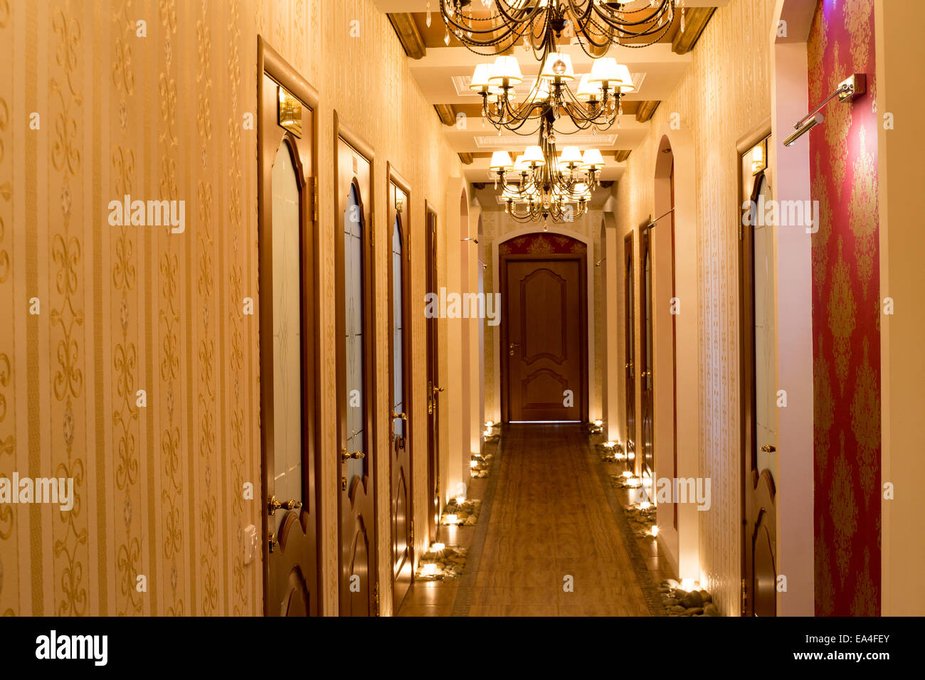 Modern house interior, corridor Stock Photo - Alamy