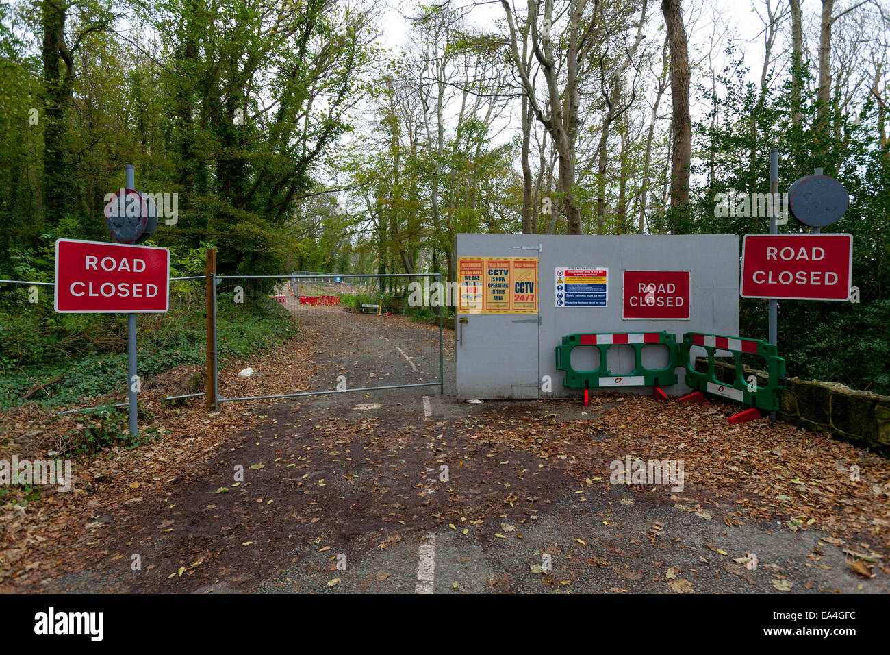 Landslip Land slide St Lawrence to Ventnor Undercliff drive road Isle ...