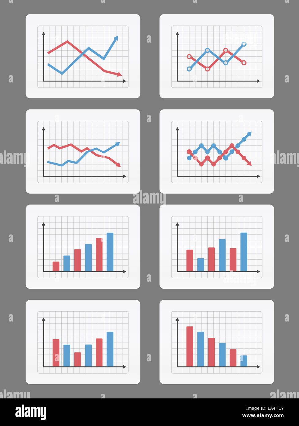 Set of different graphs and charts Stock Photo - Alamy