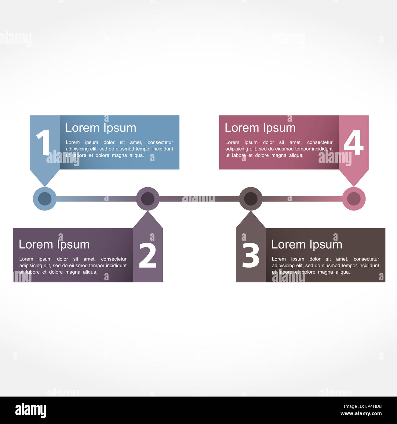 Timeline design template with numbers Stock Photo - Alamy