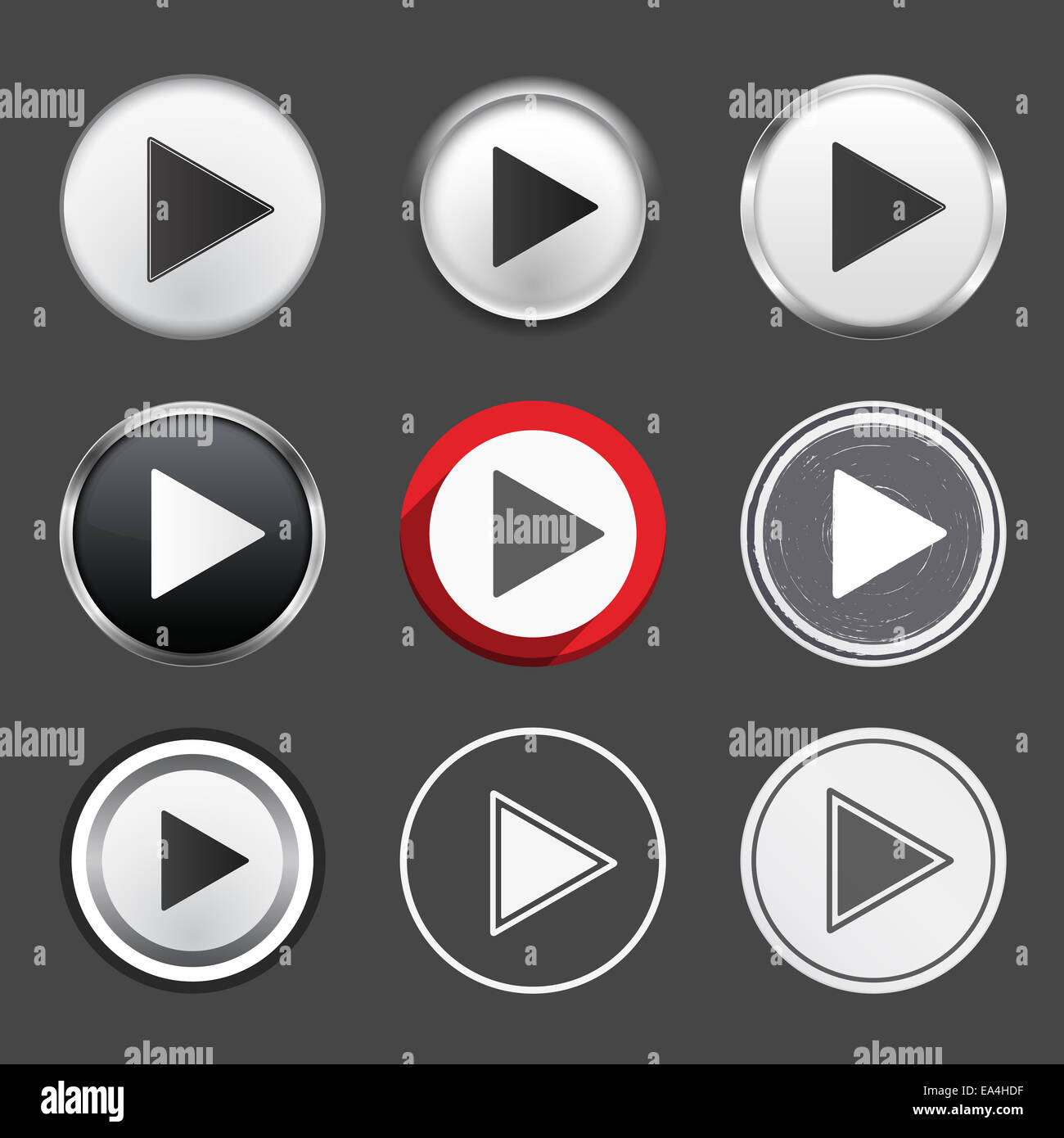 Triangle play button hi-res stock photography and images - Alamy