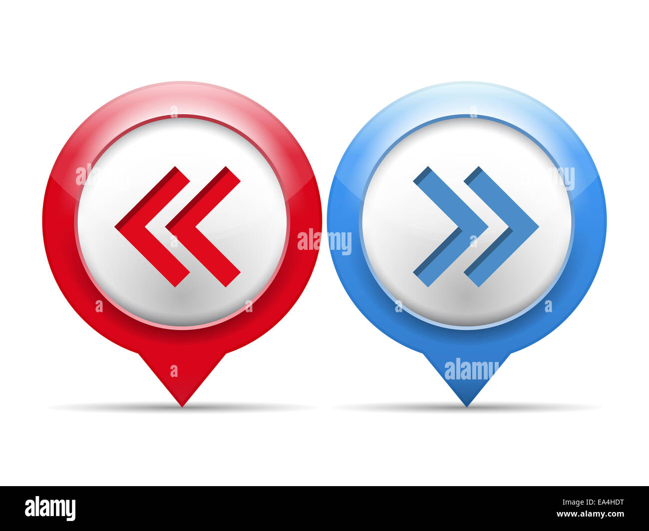 Red right blue Cut Out Stock Images & Pictures - Alamy