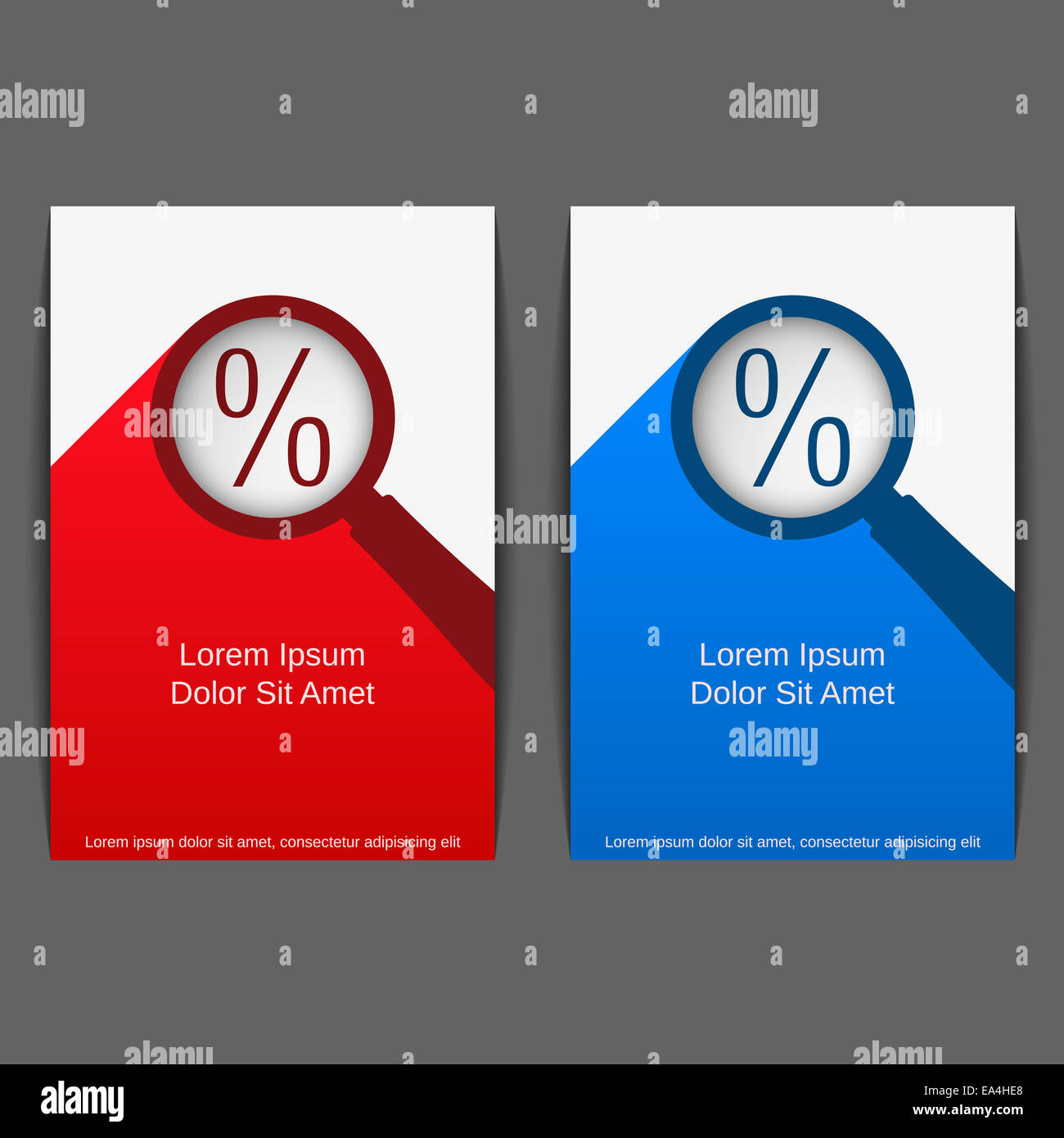 Two banners with a percent sign Stock Photo - Alamy