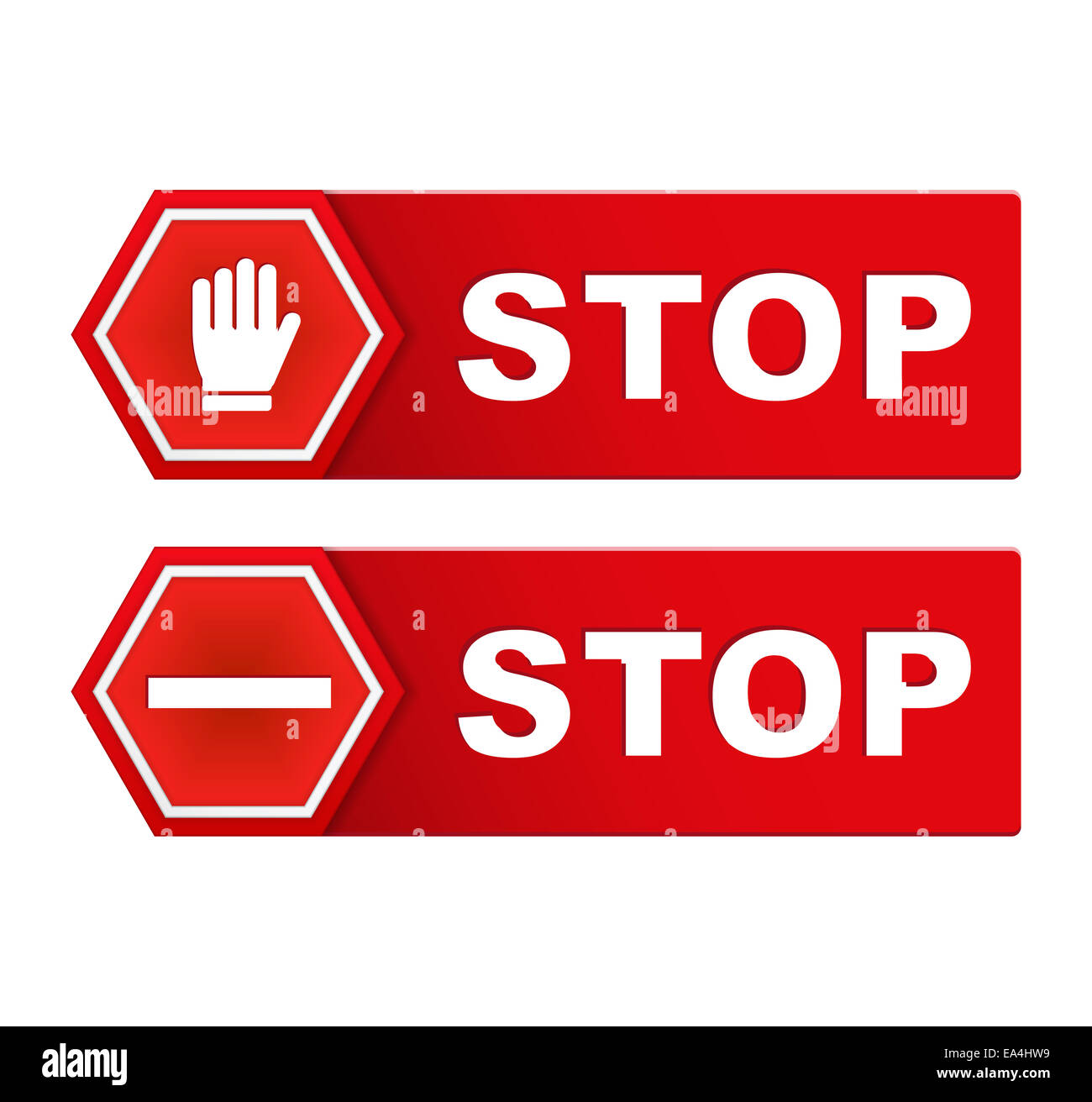 Two red stop signs Stock Photo - Alamy