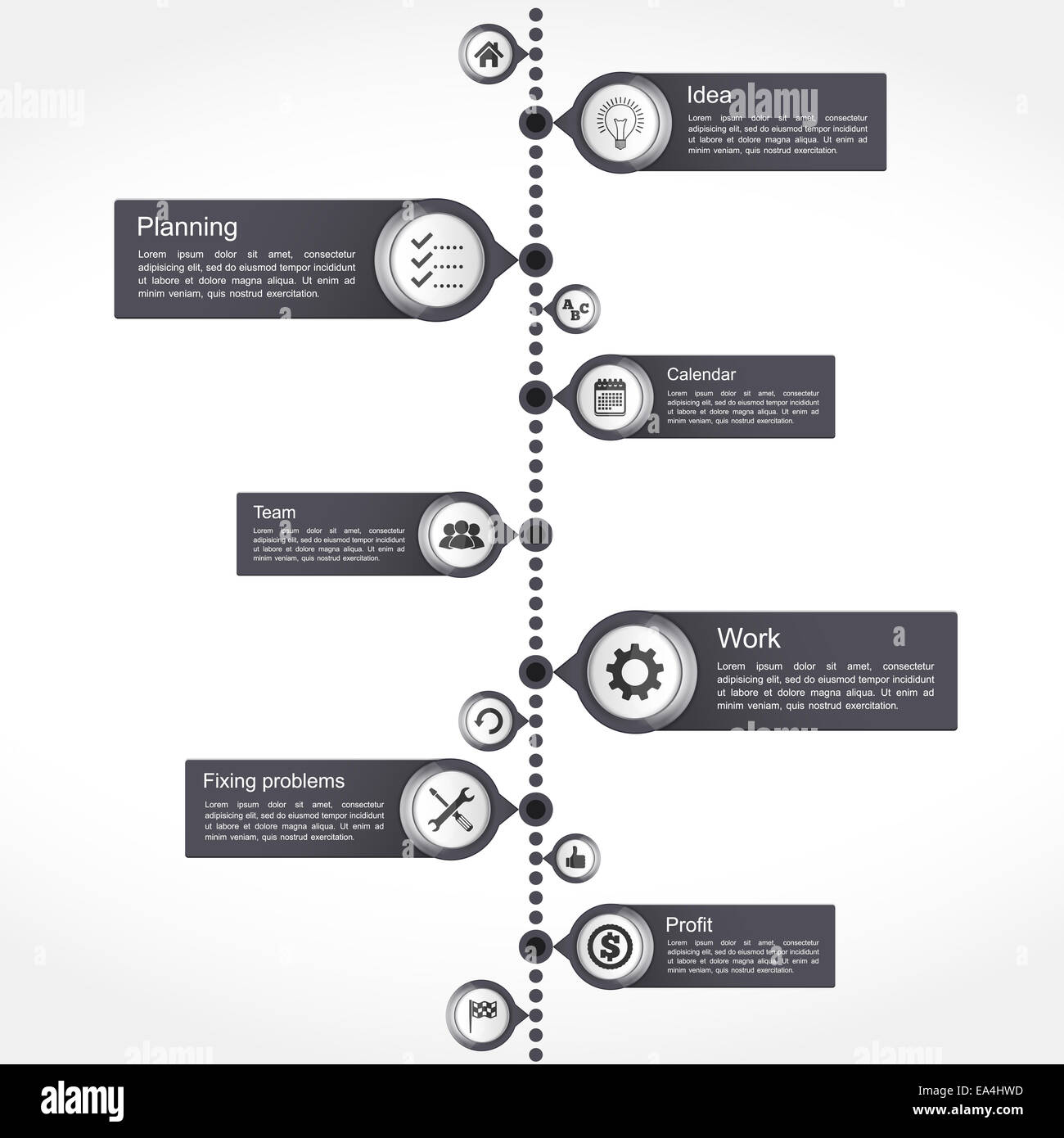 Timeline design template Stock Photo - Alamy