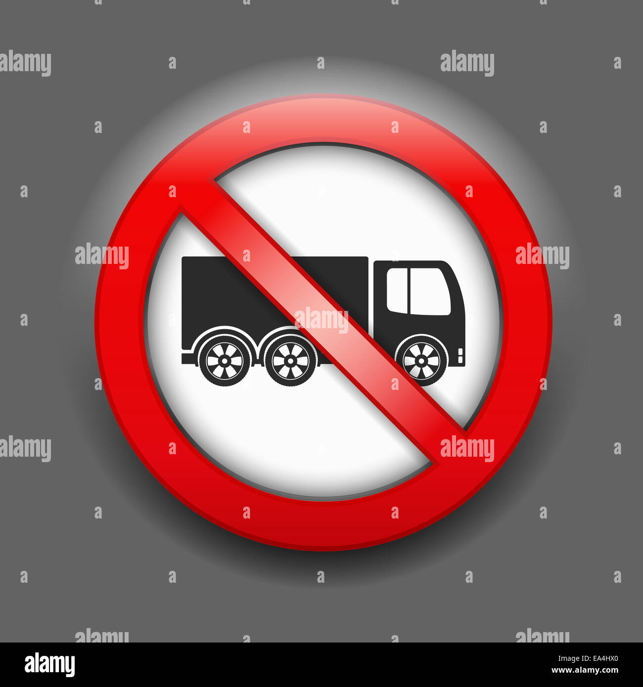 No trucks sign Stock Photo - Alamy