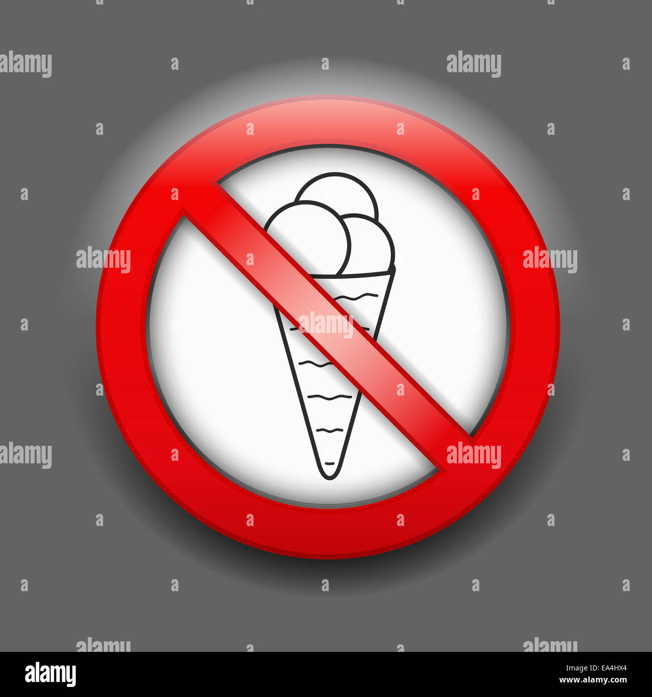 No ice cream sign Stock Photo - Alamy