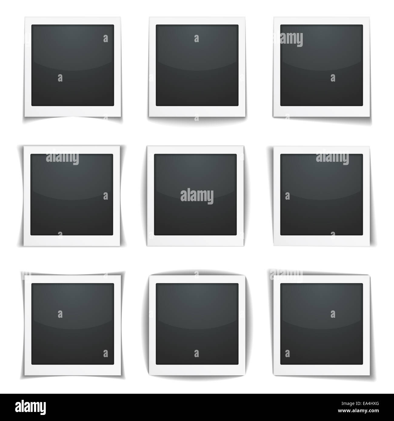 Photo frames with different shadows Stock Photo - Alamy