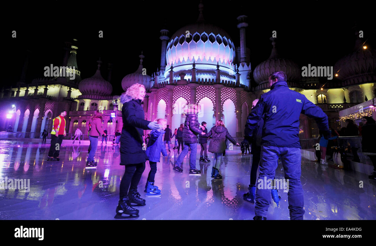 Ice rink royal pavilion brighton 2014 hi-res stock photography and ...
