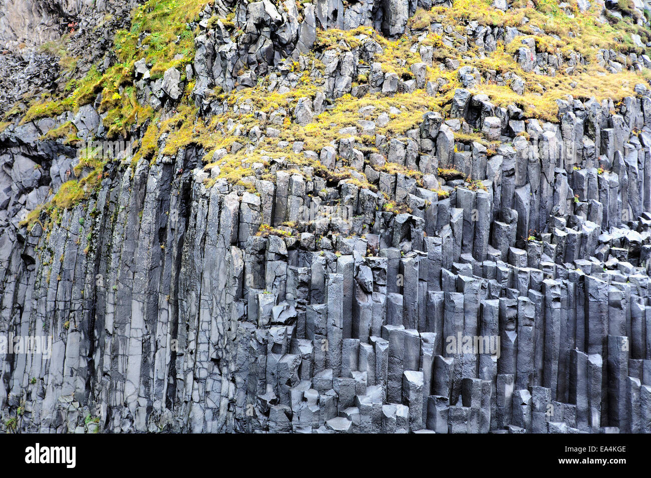 Unique rock formation in South Iceland, near the town of Vik; Iceland ...
