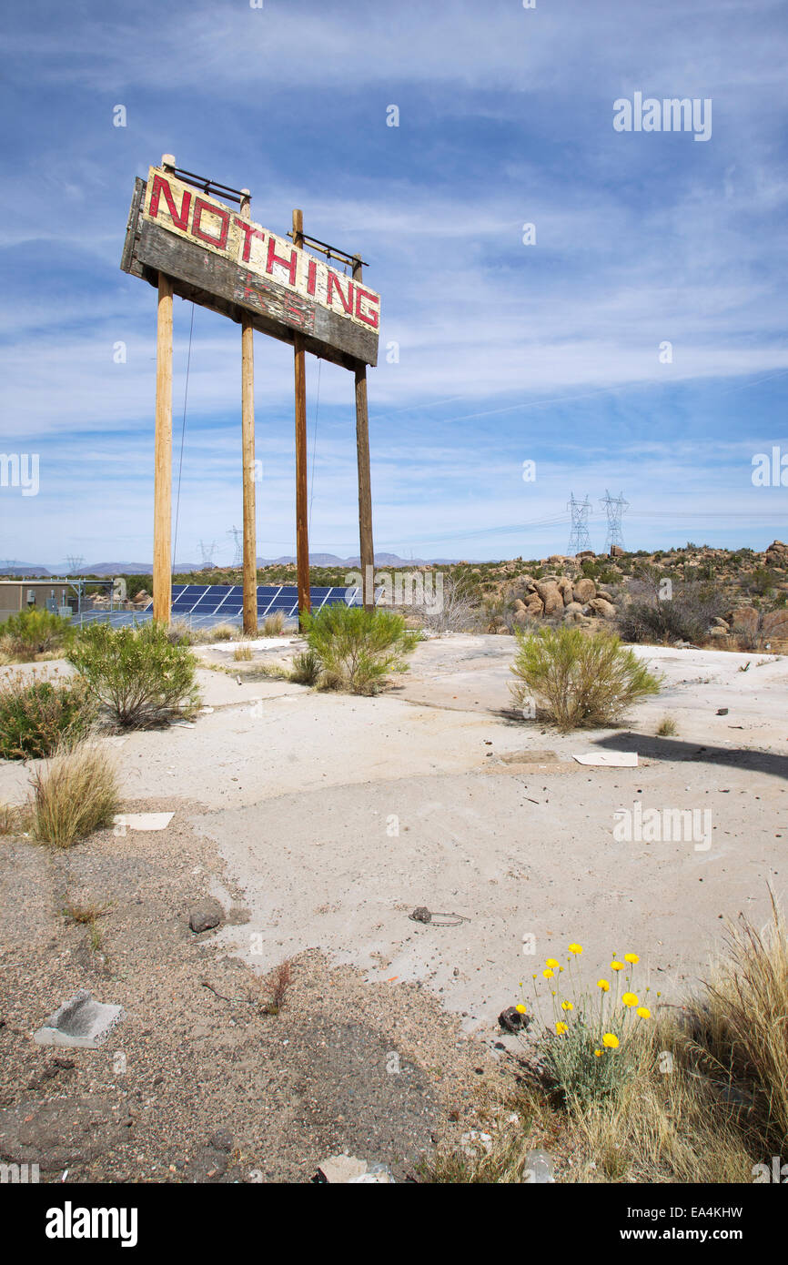 A sign of nothing on an Arizona highway heading towards Las Vegas from ...