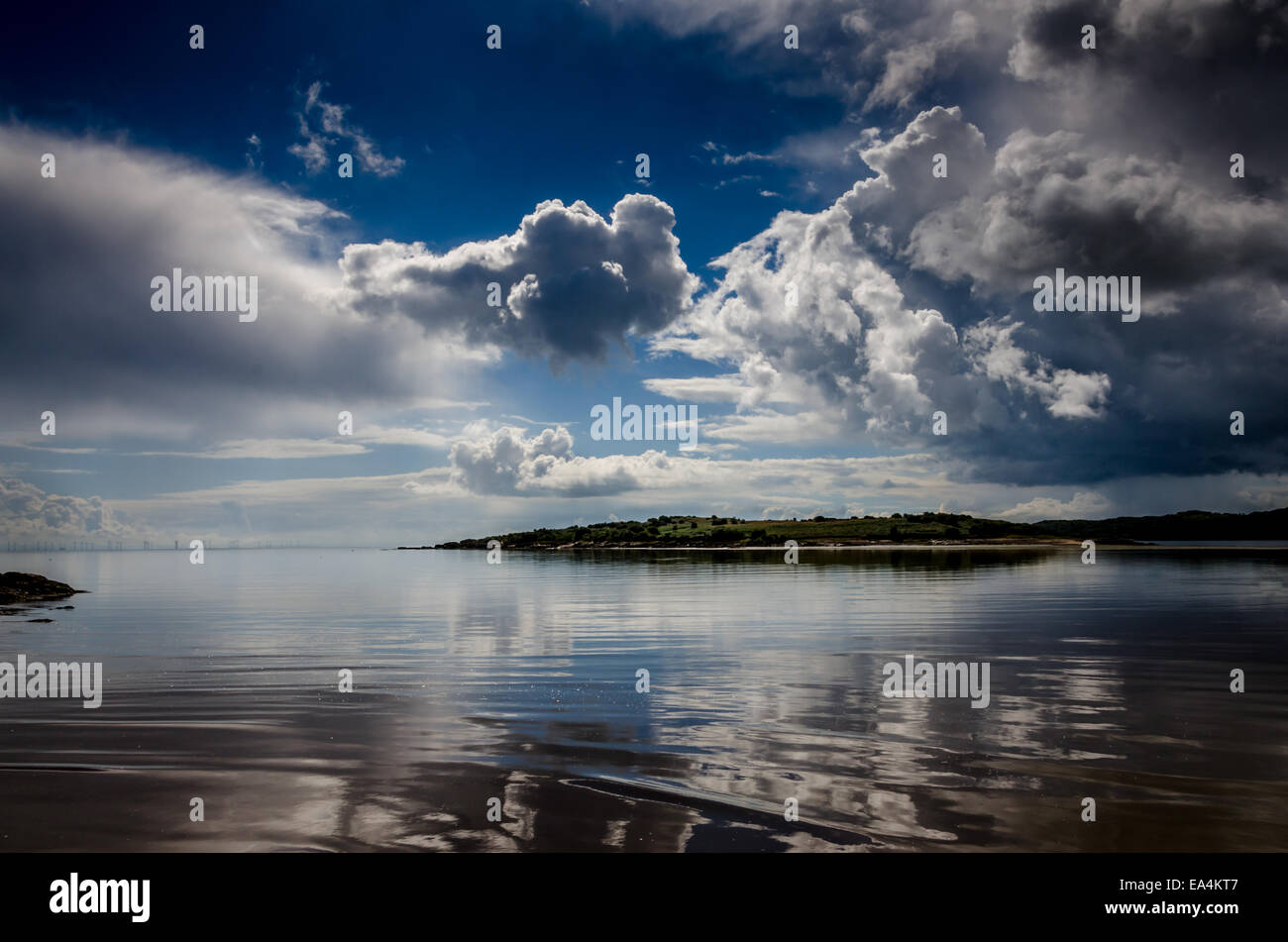 The Bay looking over the Solway Firth to Cumbria from Kipford, Scotland ...