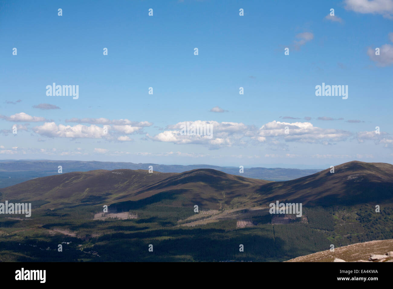 Craiggowerie and Creagan Gorm from the slopes Coire Cas on Cairn Gorm ...