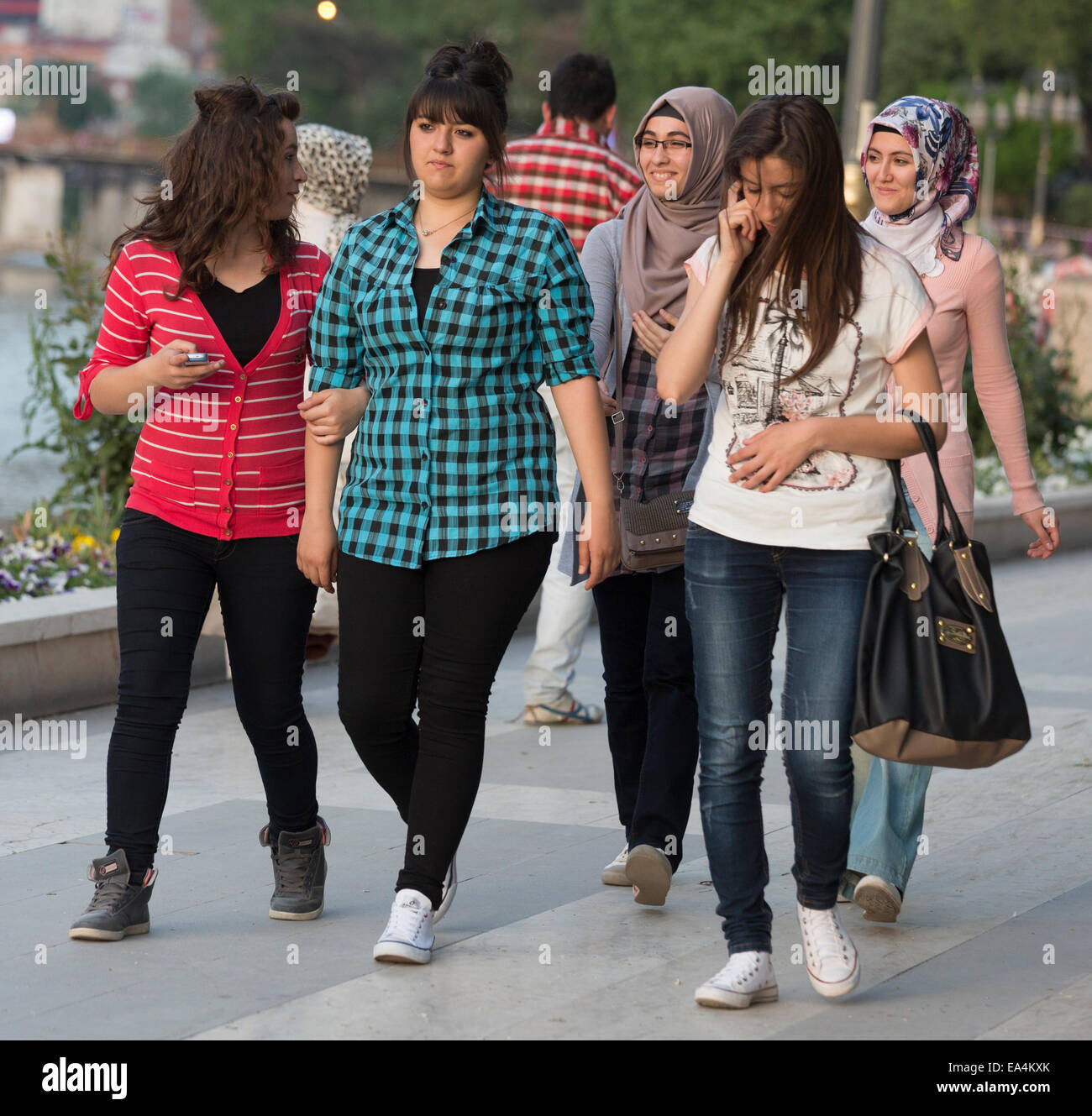 Turkish family girlfriends strolling in hi-res stock photography and ...